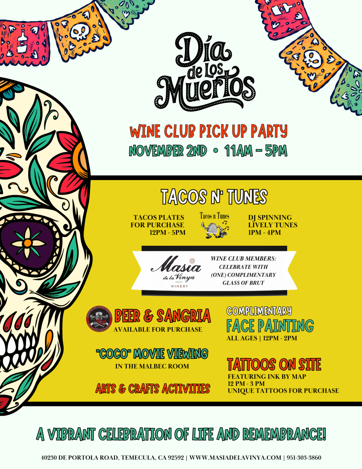Dia de los Muertos - Wine Club Pick Up Party - Masia de la Vinya
